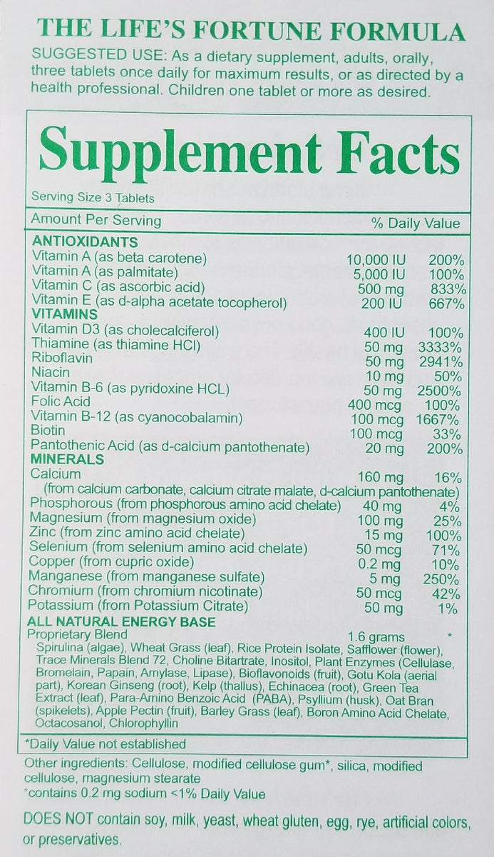 Life's Fortune – Health and Nutrition Plus - Sterling